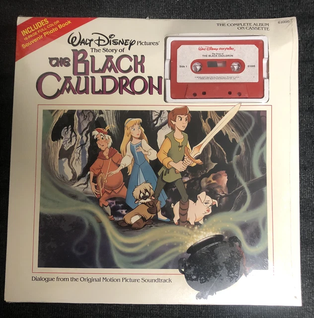 WALT DISNEY THE Black Cauldron Cassette SEALED Story Photo Book/Tape ...
