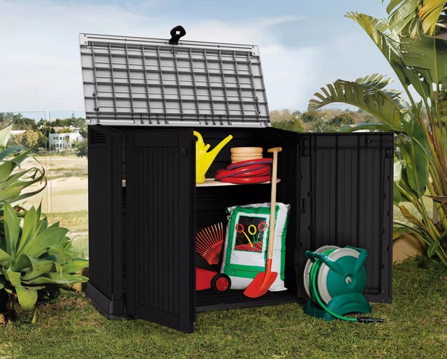 KETER STORAGE BOX Garbage Can Store It Out Midi Garden Box Trim £152.97 ...