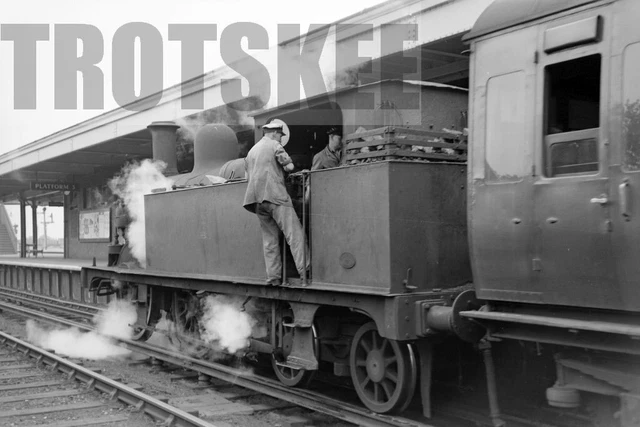 LARGER NEGATIVE BR British Railways Steam Loco 58054 Class 1P Upminster ...