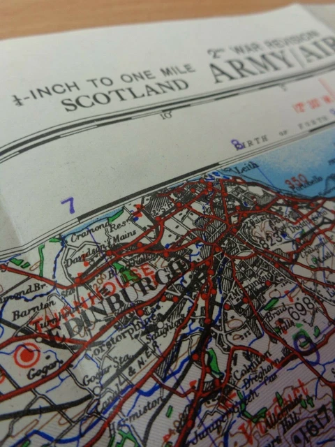WW2 (1944) RAF / ARMY Map - GLASGOW, EDINBURGH, DUMFRIES (Scotland ...