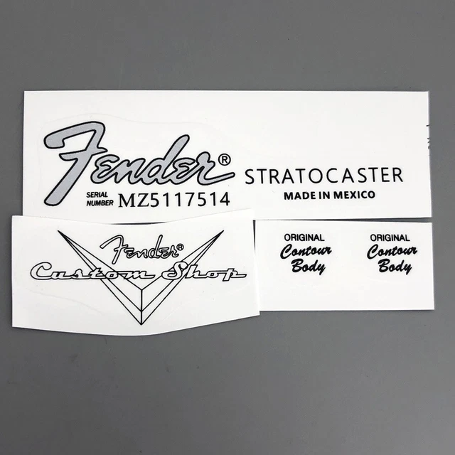 FENDER MEXICO STRATOCASTER Waterslide Transfer Guitar Head Logo Decal ...