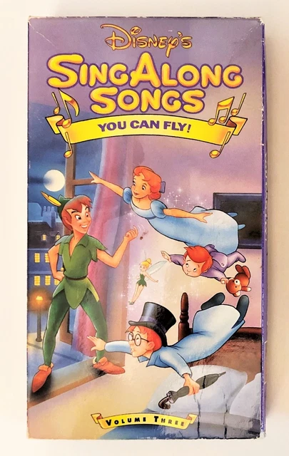 DISNEY'S SING ALONG Songs You Can Fly! VHS Tape - Tested Peter Pan ...