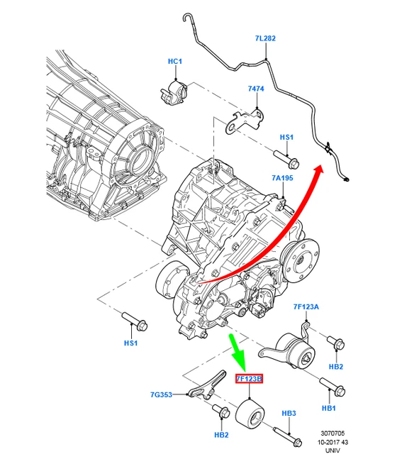 FORD RANGER T6 MK1 Transfer Drive Case Vibration Damper Assy 1909838 ...