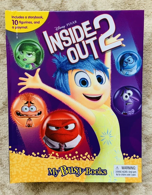 DISNEY PIXAR INSIDE Out 2 My Busy Books + 10 statuette e una PlayMat ...