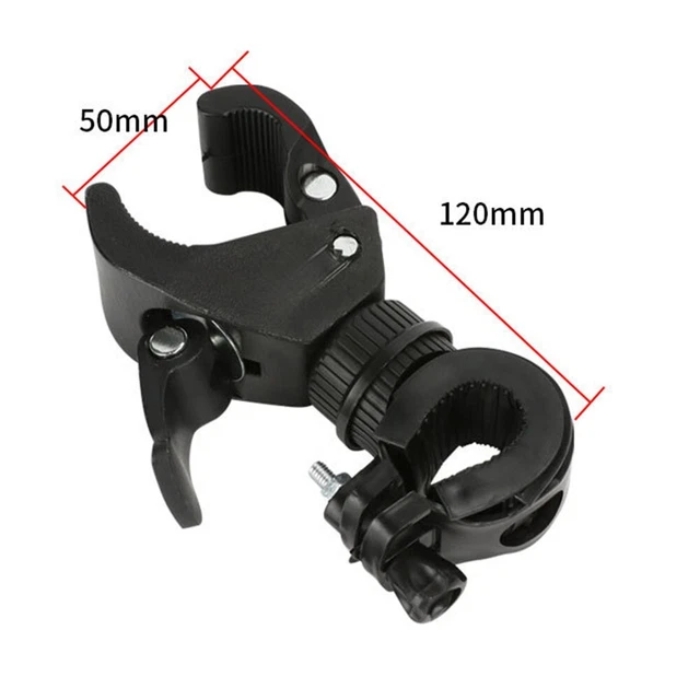 BICYCLE HANDLEBAR FLASHLIGHT Clip Holder Bike Torch Mount Clamp Grip ...