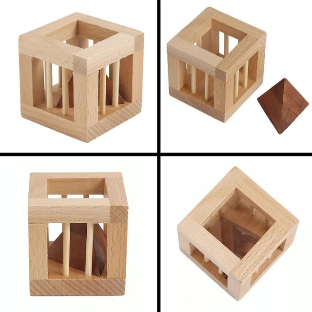 SECRET PYRAMID WOOD Brain Teaser Intelligence Puzzles IQ 3D HOTUS ...
