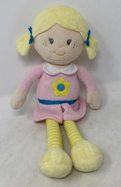 SAINSBURYS PINK RAGDOLL Doll Pink Dress Blonde Hair Soft Toys Plush ...