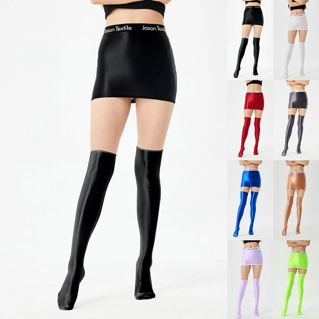 JUPE CRAYON PURE glamour brillante taille haute pour femmes bodycon ...