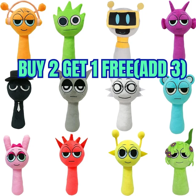 SPRUNKI PLUSH, 10'' Sprunky Wenda and Gray Plushies, Sprunk Soft ...