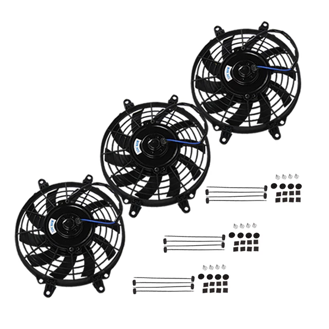 3*9 INCH 12V Slim thermo Push Pull Electric Radiator Cooling Fan+ Mounting Kit. $116.84 ...