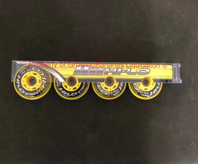 BAUER S19 MISSION HiLo Street Roller Hockey Wheels 4 Pack! Outdoor 68mm ...