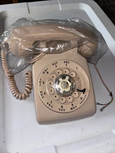 WESTERN ELECTRIC VINTAGE 1960’s Rotary Dial Telephone Lt Beige Desk Phone New £93.55 - PicClick UK
