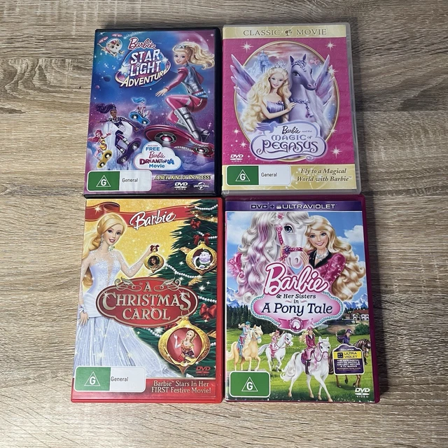 BARBIE DVD MOVIE Bundle x 4 Lot Collection Set Girls Classic DVDs ...