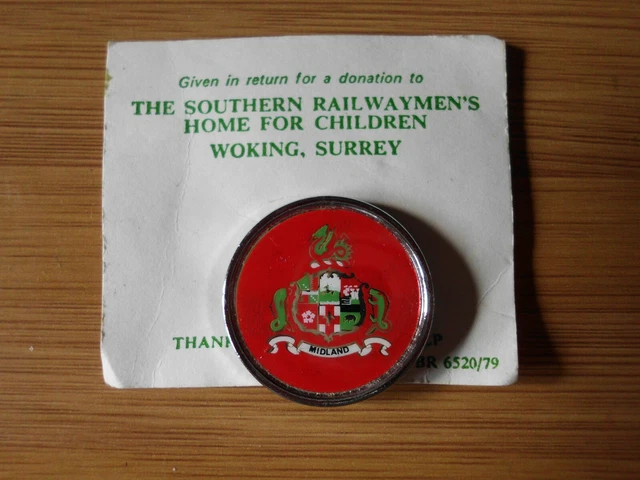 MIDLAND RAILWAY TRAIN Badge Southern Railwaymens Home Woking £6.00 ...