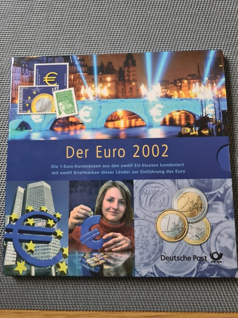 DER EURO 2002 Münzen und Briefmarken - Die 1 Euro Kursmünzen aus 12 EU ...
