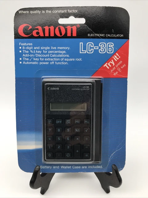 VTG CANON LC-36 Electronic Calculator - NOS Sealed £31.81 - PicClick UK