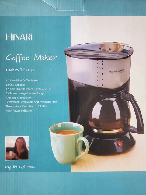 HINARI CAFE CONTINENTAL filter coffee machine maker - New in Boxed £21. ...