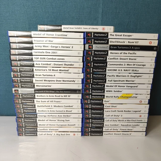 JOB LOT BUNDLE Ps2 Games 41 PlayStation 2 Metal Gear Solid Medal Of ...