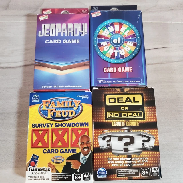 CARD GAME Decks Wheel Of Fortune Jeopardy Deal No Deal Family Feud TV ...