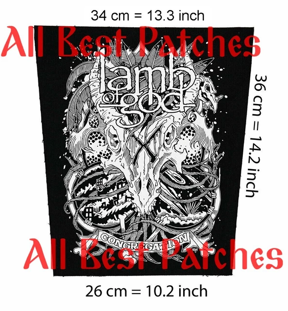 LAMB OF GOD Big Back patch Slayer,Metallica,Stone Sour,Limp Bizkit ...