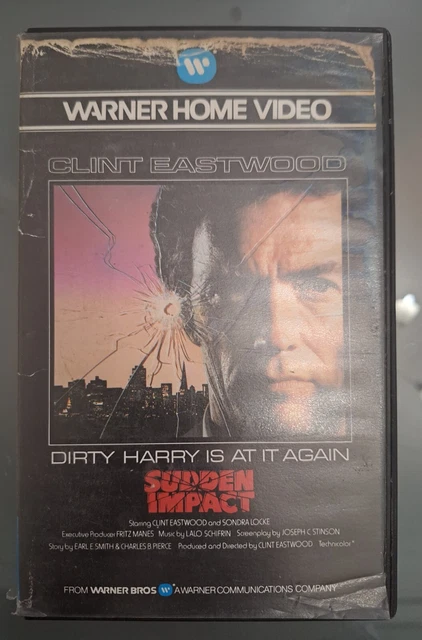 SUDDEN IMPACT VHS Warner Pre Cert 1ère sortie grande boîte ex location ...