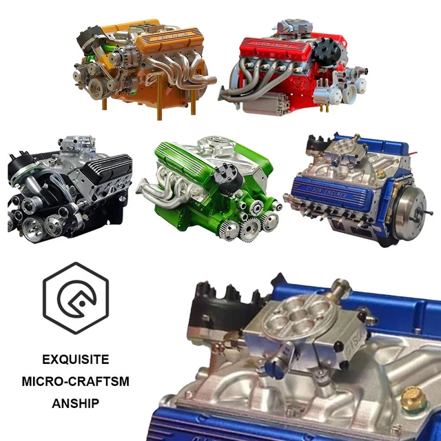 V8 GAS ENGINE Kit Multi-Purpose Realistic Mini V8 Engine Kits for Kids ...