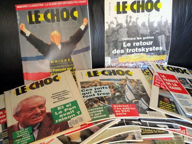 LOT DE 31 numéros de la revue LE CHOC DU MOIS - LE PEN - FRONT NATIONAL ...