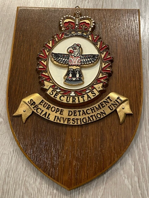 VINTAGE CANADIAN FORCES Military Police CFMP - SIU Europe Div WALL ...