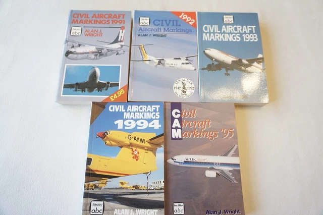 AIRLINE AVIATION SPOTTERS Pocket Books Civil Aircraft Markings x5 Ian ...
