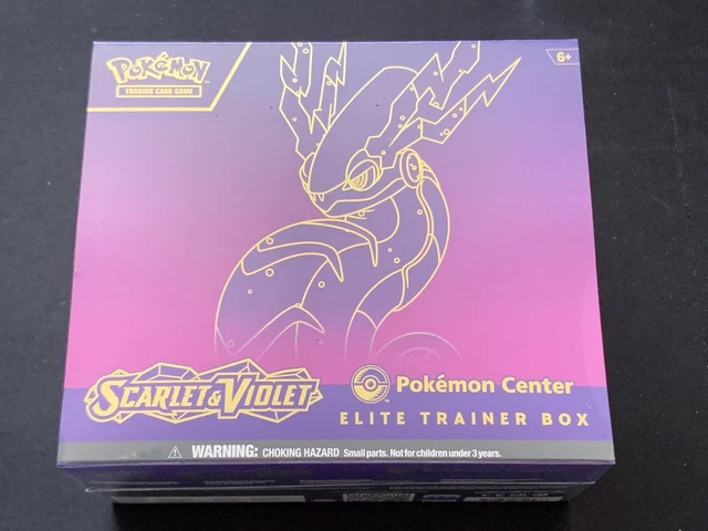 SCARLET AND VIOLET Pokemon Center Elite Trainer Box Purple Miraidon New ...