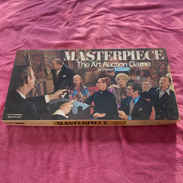 VINTAGE MASTERPIECE BOARD Game Parker Brothers 1970 Classic Art Auction ...