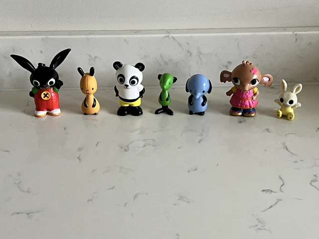 CBEEBIES BING TOY Figures x7- Bing Bunny Pando Sula Flop Amma & Padget ...