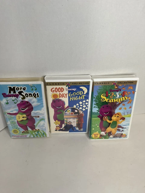 BARNEY VHS LOT Of 3 Children Educational, 1234 Seasons, Good Day Good ...