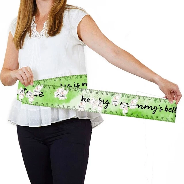 HOW BIG IS Moms Belly Mommy s Belly Measuring Tape & 12 Stickers for ...