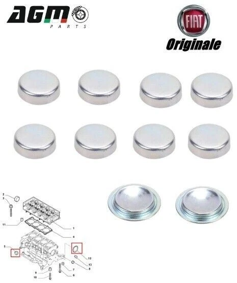 KIT BOUCHONS MONOBLOC Original Fiat Panda 500 L X 55182787 X 2 ...