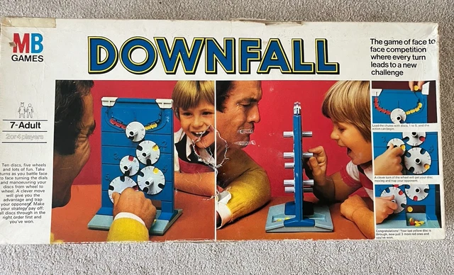VINTAGE MB GAMES DOWNFALL Board Game 1977 Long Box Edition - Complete £ ...