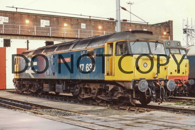 UK DIESEL TRAIN Railway Photograph Of Class 47 Loco 47639. Rm47-1887 £1 ...
