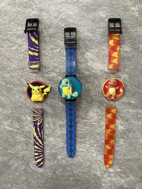 VERY RARE POKÉMON Digital Watch With 3 Interchangeable Faces And Straps ...