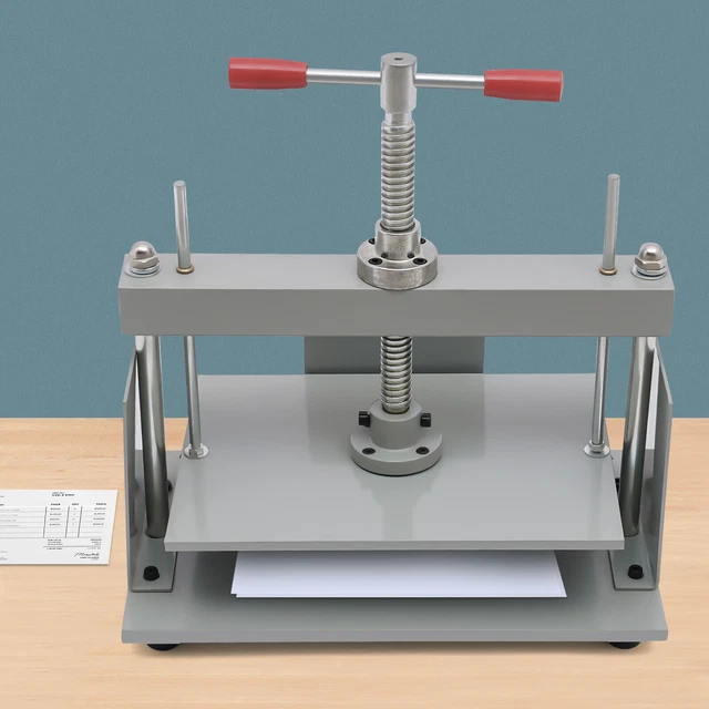 PAPER PRESS MACHINE A4 Size Flat Paper fit money Receipt Book Binding ...
