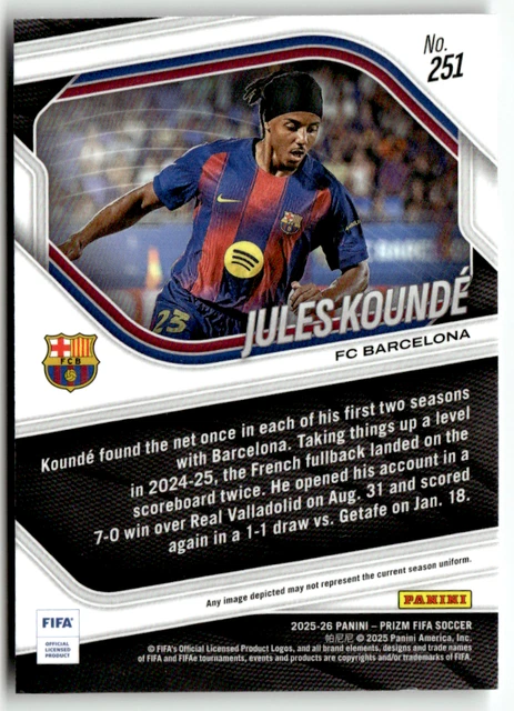 PANINI PRIZM FIFA 2025-26 Tarjeta No. 251 Jules Kounde Base EUR 1,00 ...