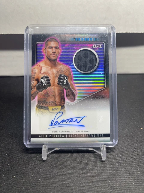2024 TOPPS MIDNIGHT UFC Alex Pereira patch relique de combat auto lune ...