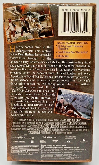 PEARL HARBOR VHS Factory Sealed 2001 Pan Scan 60th Anniversary 2 Tape ...