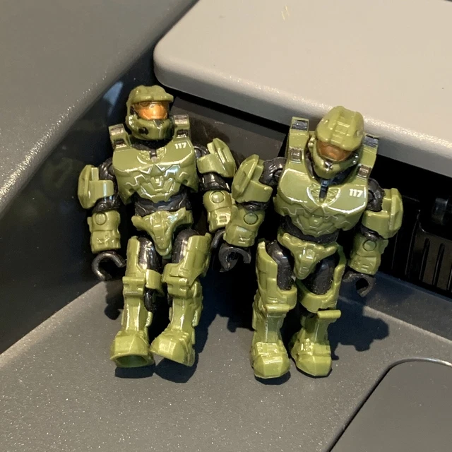 2 HALO MEGA CONSTRUX BLOKS UNSC MASTER CHIEF MINI FIGURE WARTHOG RALLY ...