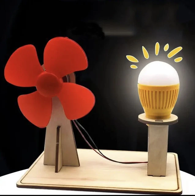 STEM DIY PHYSICS Learning Dynamo Science Experiment Fan And Light Toys ...
