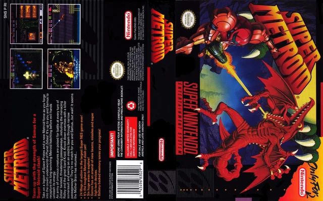 - SUPER METROID SNES Box Art Case Insert Cover Inlay Only £4.49 ...