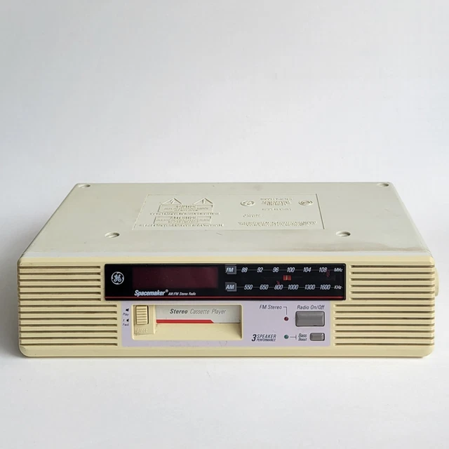 TESTED GE GENERAL Electric Spacemaker AM/FM Stereo Cassette Player 7 ...