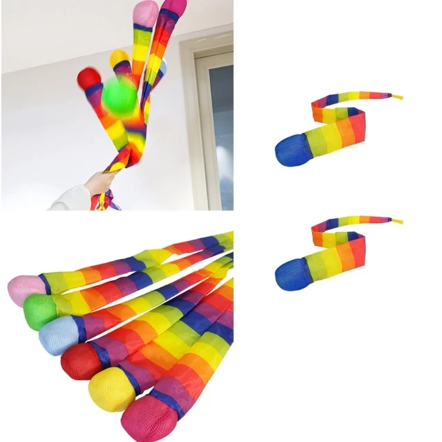 RAINBOWS COMETS BALL Soft Tail Throwing Receiving Ball Cheerleading ...