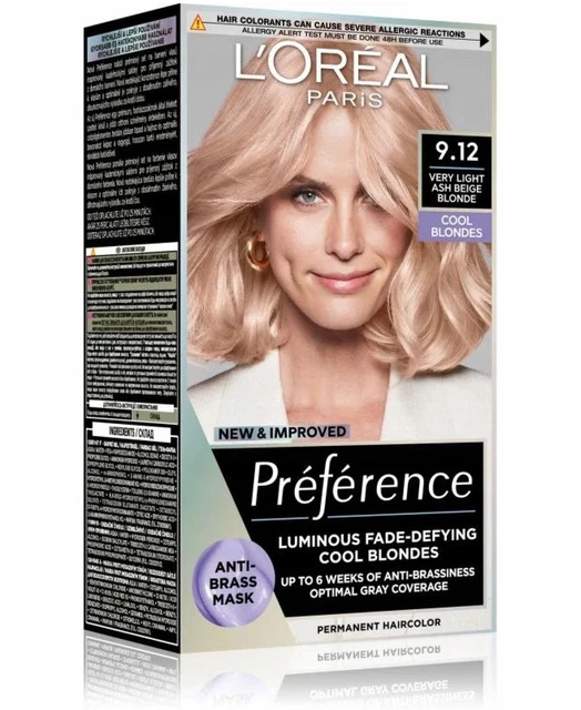 L'ORÉAL PARIS COLORATION Cheveux Blond Froid 9.12 Sibérie EUR 13,39 ...