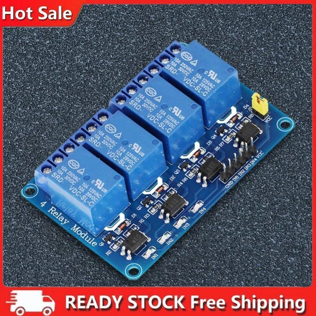 RELAY MODULE LED Indicator Relay Interface Board with Optocoupler (4 Channel 5V) EUR 9,01 ...