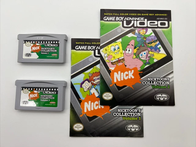 GAME BOY ADVANCE Video: Nicktoons Collection Volumes 1 & 2 Lot Bundle ...